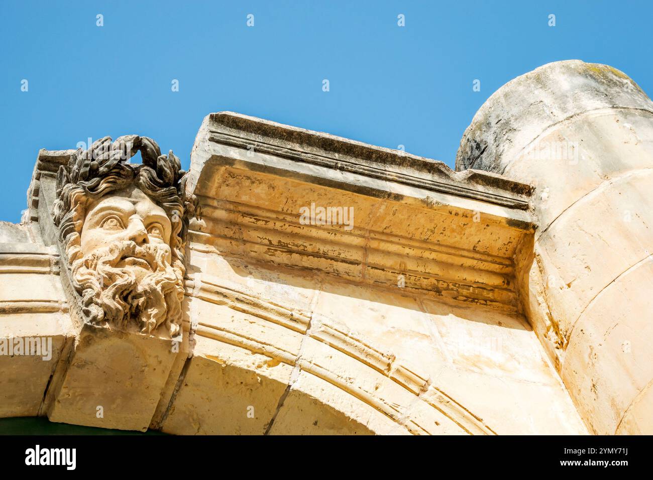 Valletta Malta,keystone carving,Porta Reale arch,City Gate,classical ...