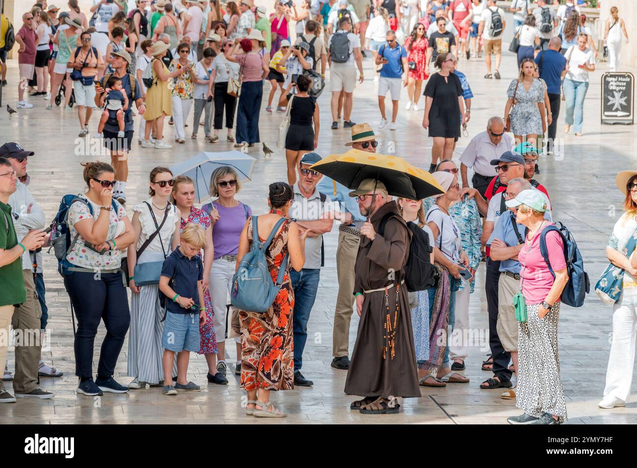 Valletta Malta,Republic Street,group walking tour guide,men women ...