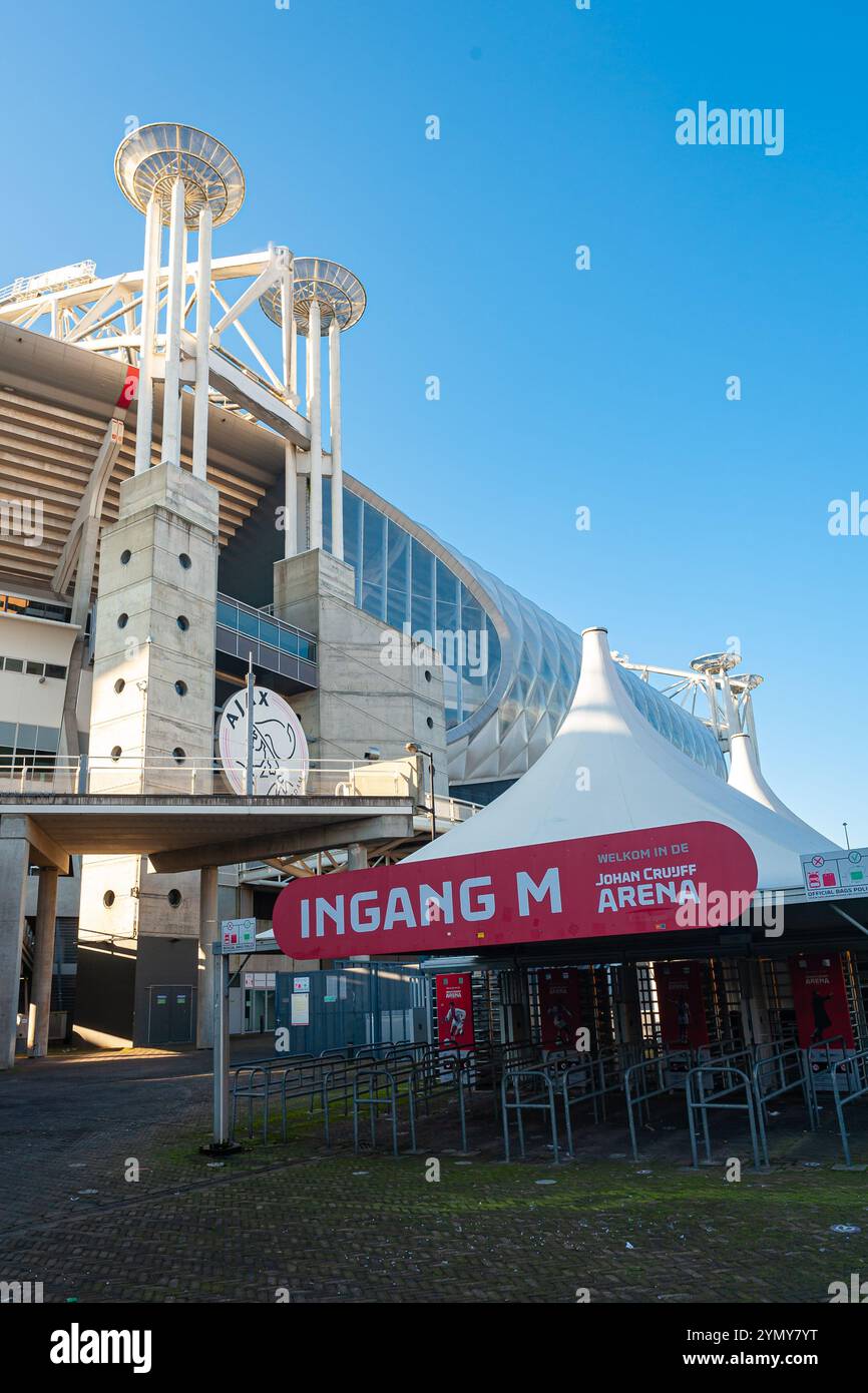 Entrance ¨M¨ with turnstiles to the Johan Cruyff soccer stadium or ...