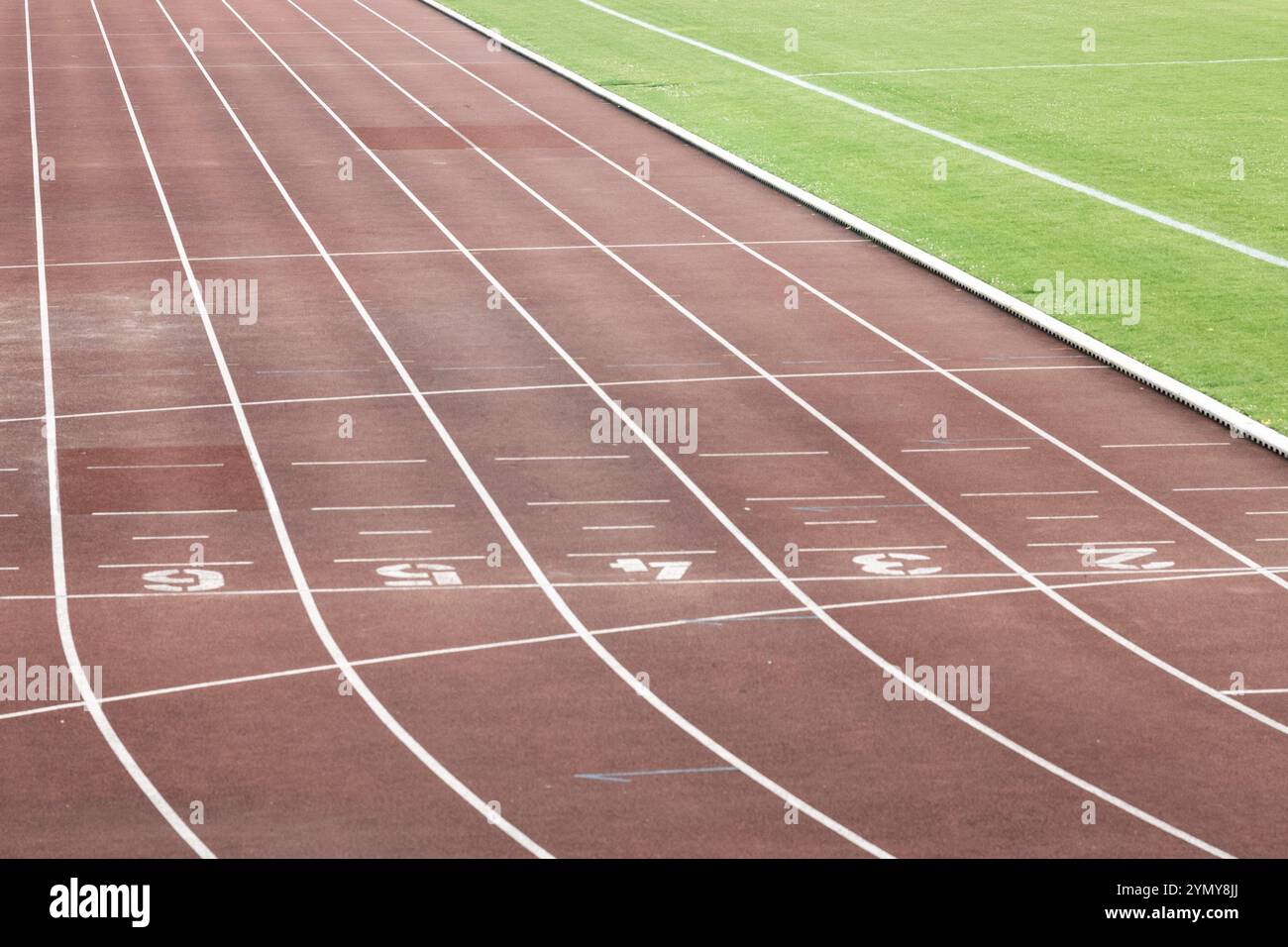 Synthetic track in the athletics stadium Stock Photo - Alamy
