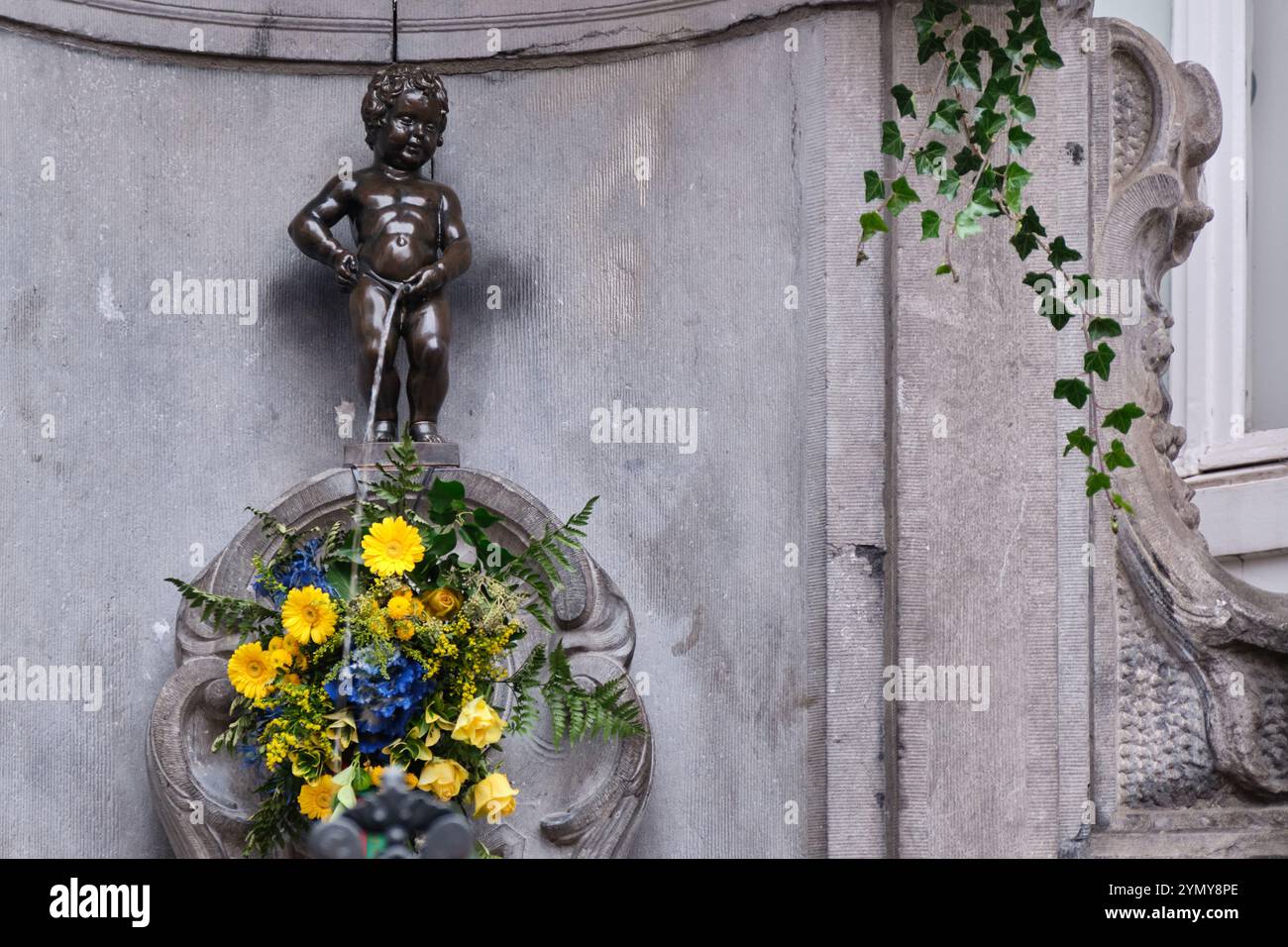 This bronze statue of a boy urinating is a famous Brussels' landmark ...