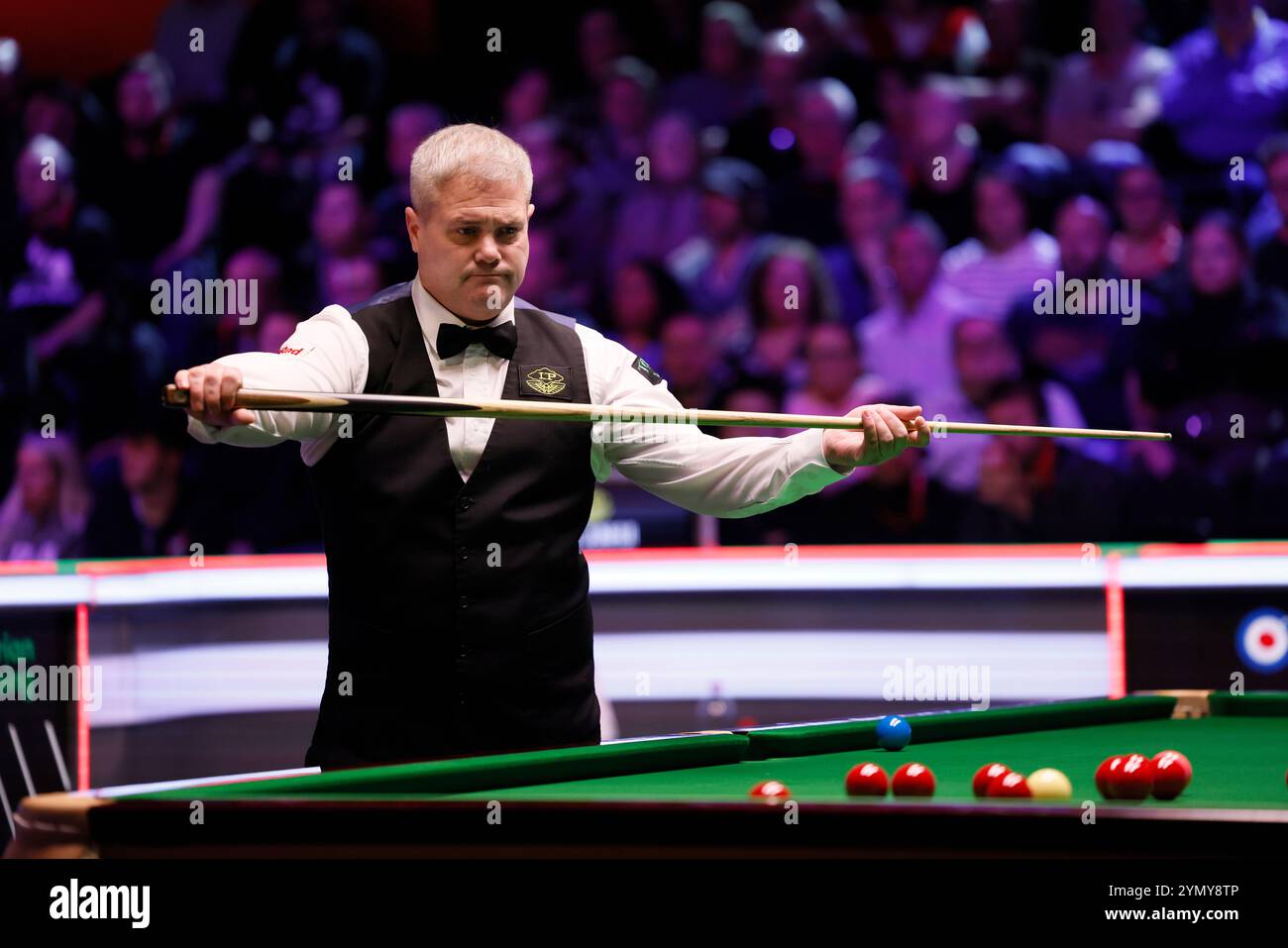 Robert Milkins during his match against Ding Junhui (not pictured ...