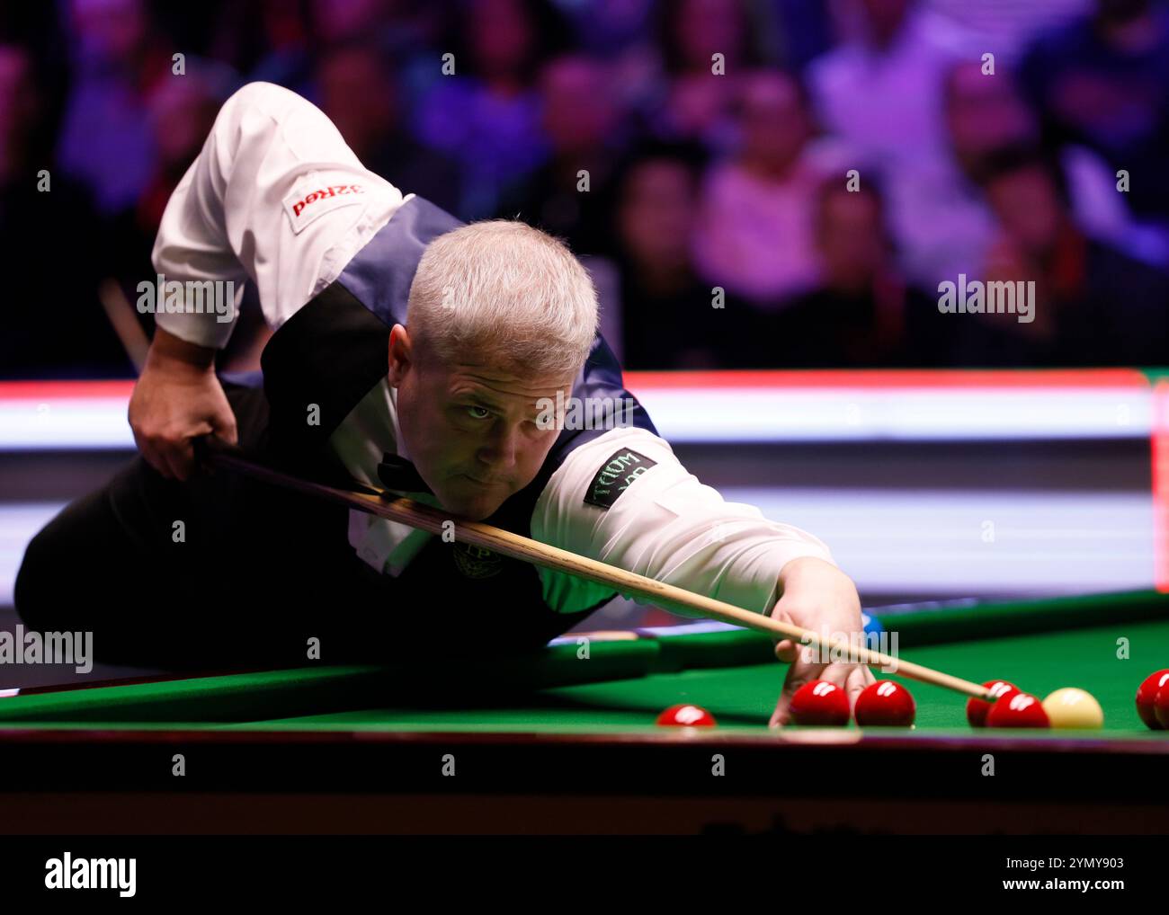 Robert Milkins during his match against Ding Junhui (not pictured ...