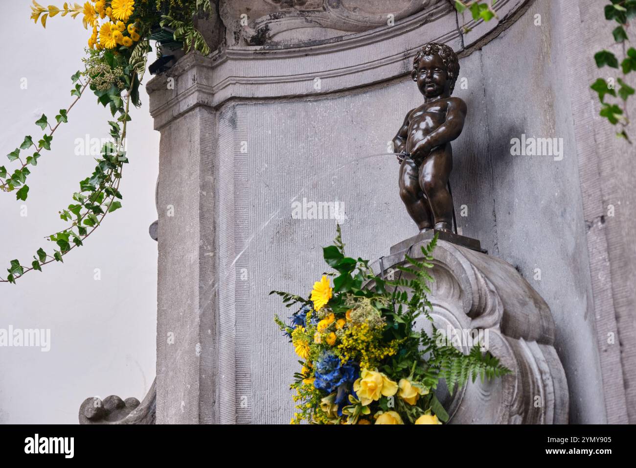 This bronze statue of a boy urinating is a famous Brussels' landmark ...