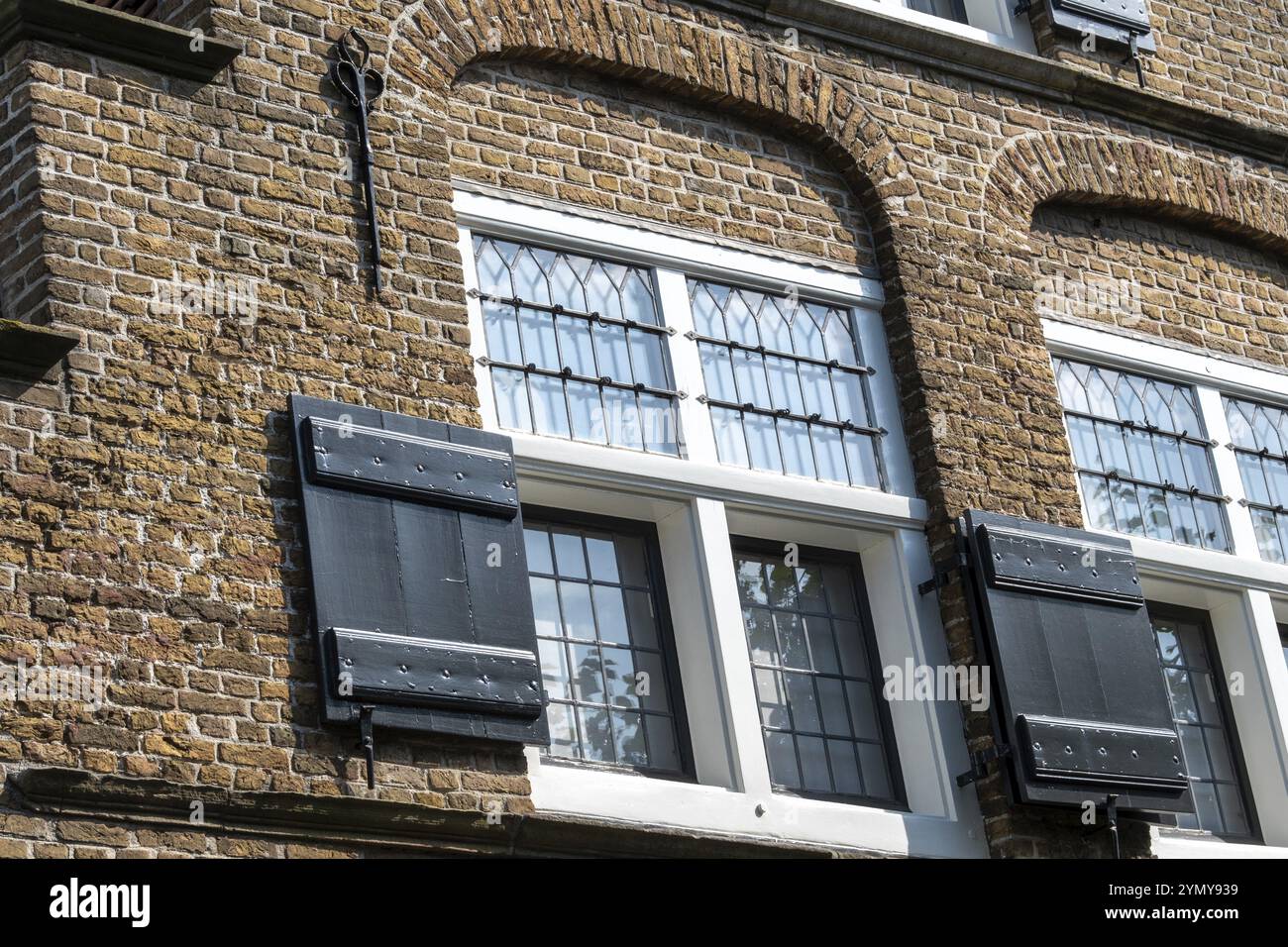 Window with shutters on a medieval building in the netherlands Stock ...