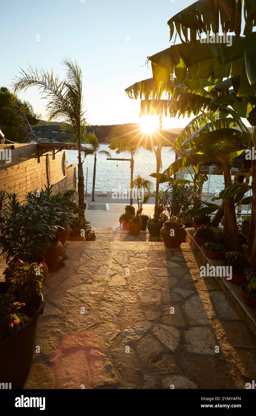Beach in Ksamil town, Albania Stock Photo - Alamy