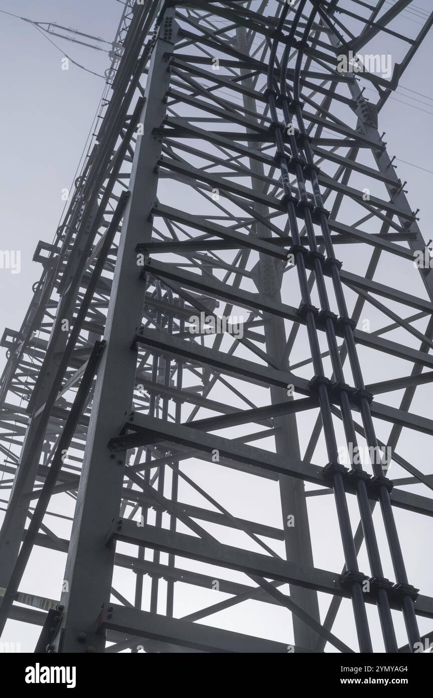 Large high voltage pylons for industry Stock Photo - Alamy
