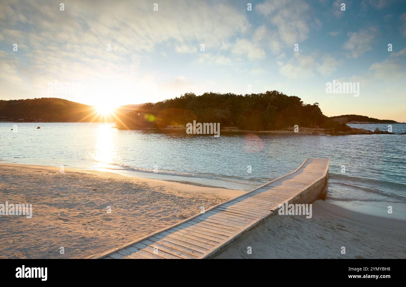 Beach in Ksamil town, Albania Stock Photo - Alamy