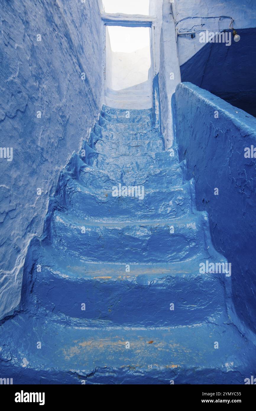 Blue Stairs of Chefchaouen, Morocco, Africa Stock Photo - Alamy