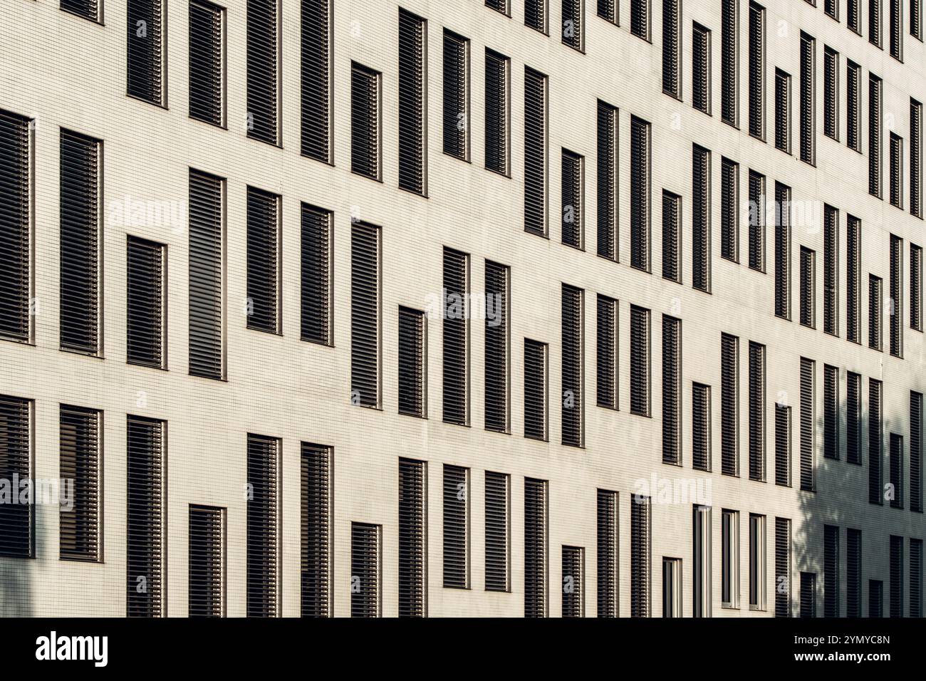 Modern Metal-Clad Facade with Sleek Horizontal Lines and Minimalist ...