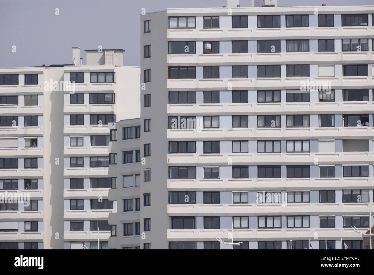 Large residential building with apartments in the style of the 60s ...