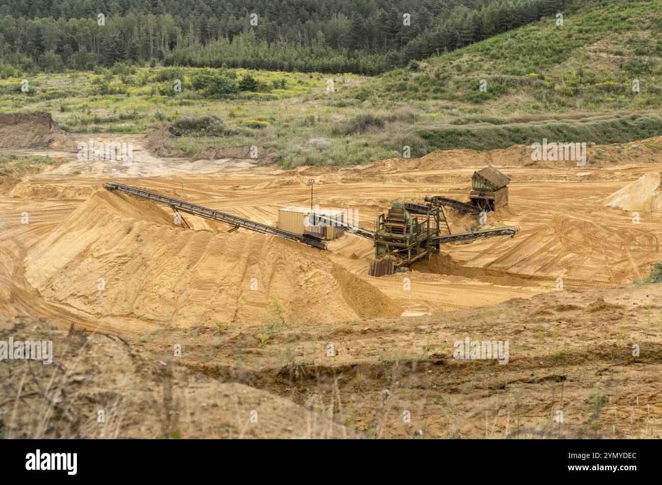 Large sand pits in operation in West Germany Stock Photo - Alamy