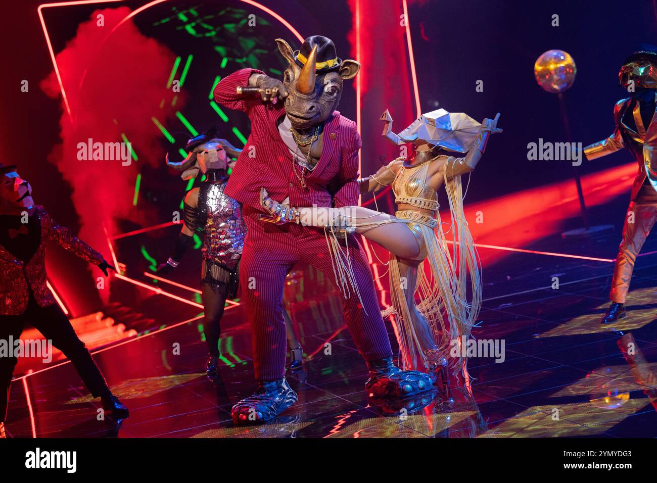 Cologne, Germany. 23rd Nov, 2024. The character "The Rhino" appears on ...