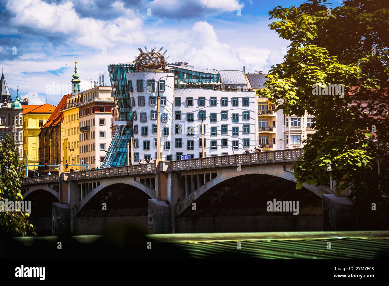 Dancing House of Prague, (called Ginger and Fred) in New Town in Prague ...