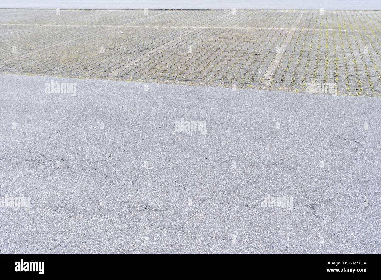 Desolate parking lot without cars and people Stock Photo - Alamy