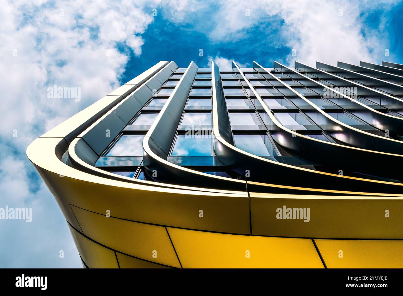 New Masarycka building in Prague, Modern Architectural Facade with ...