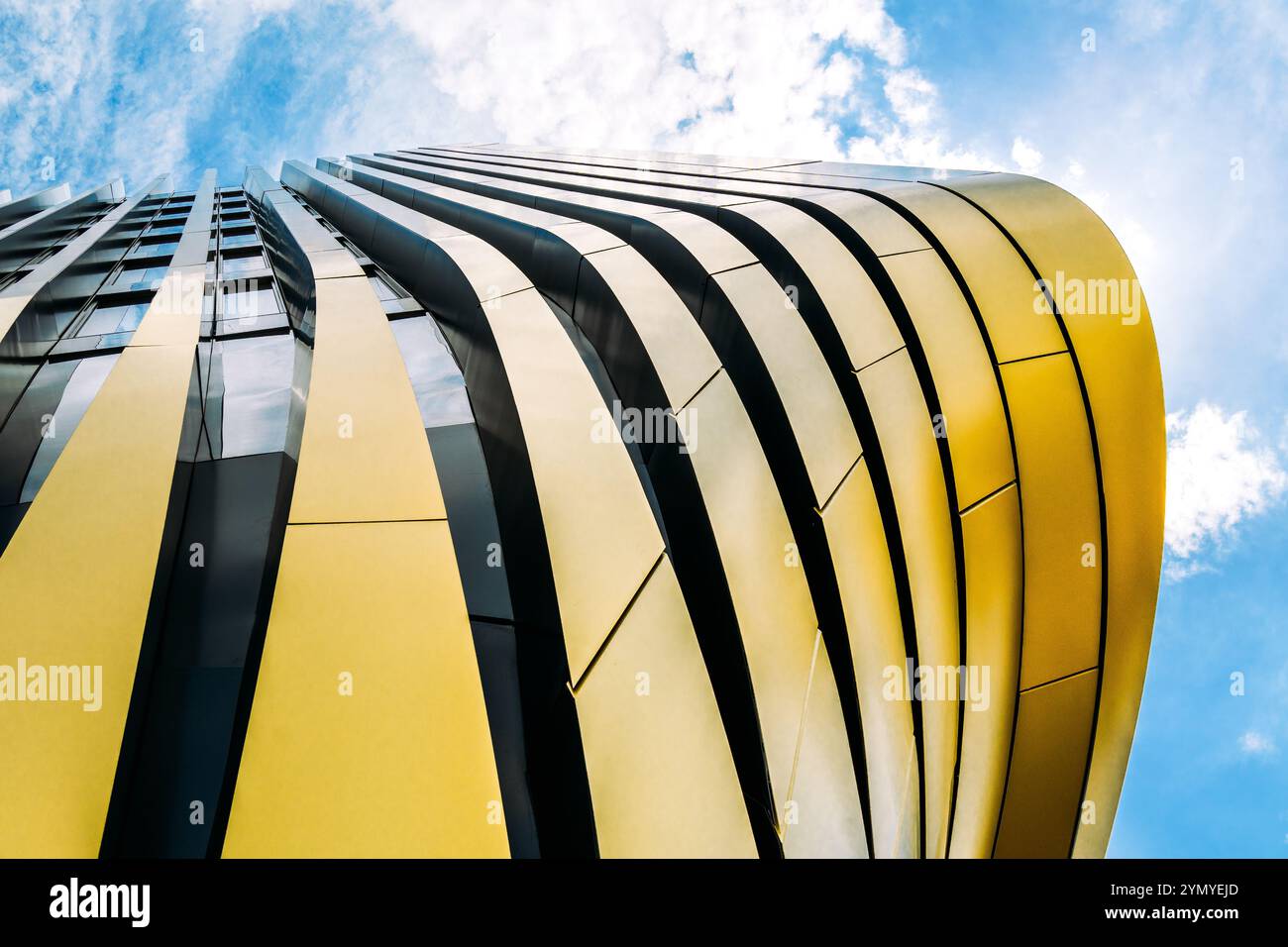 New Masarycka building in Prague, Modern Architectural Facade with ...