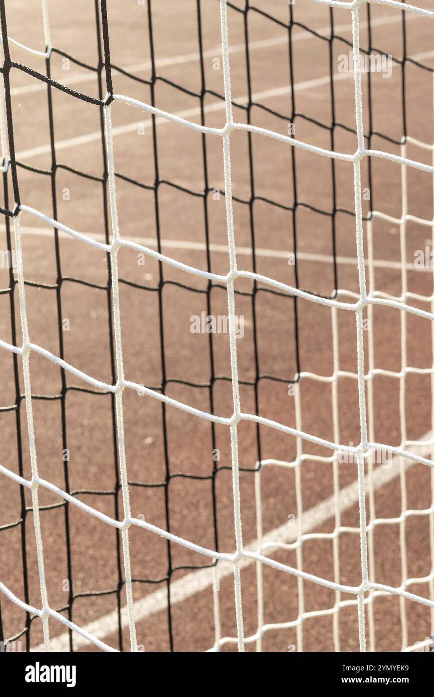 Detail of a soccer goal net Stock Photo - Alamy