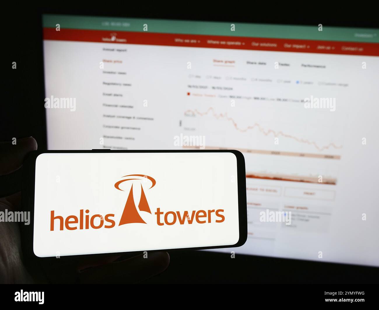 Stuttgart, Germany, 03-19-2024: Person holding mobile phone with logo ...