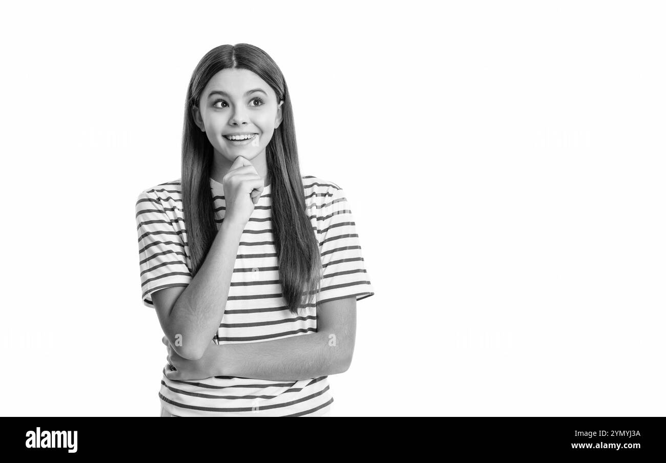 thoughtful teen girl express emotions. portrait of thoughtful teen girl ...