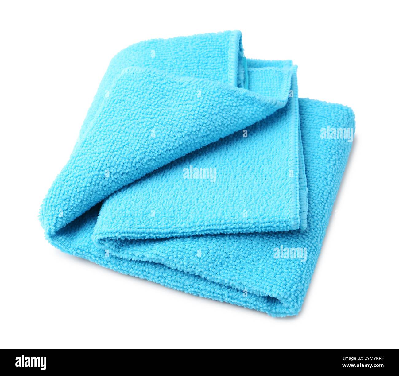 Light blue towel material texture Cut Out Stock Images & Pictures - Alamy