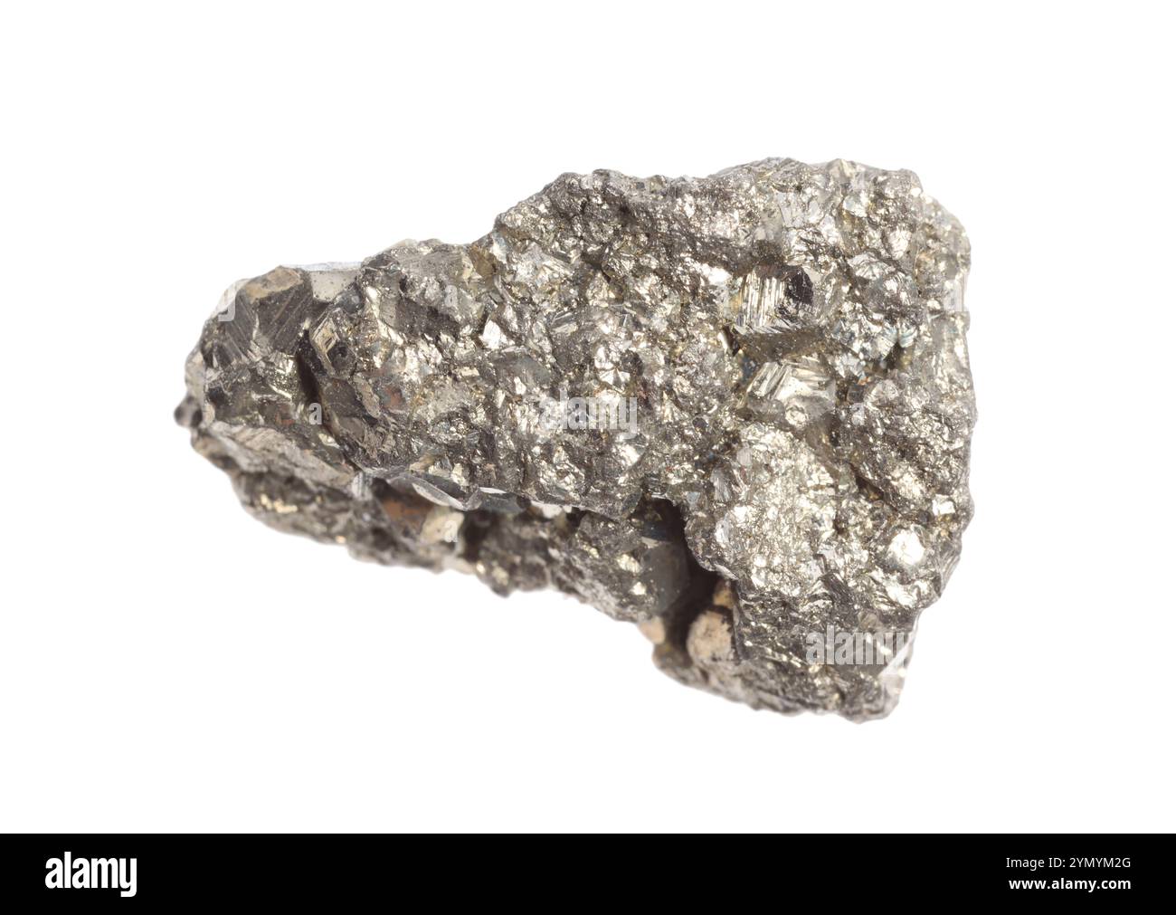 Beautiful pyrite isolated on white. Natural gemstone Stock Photo - Alamy