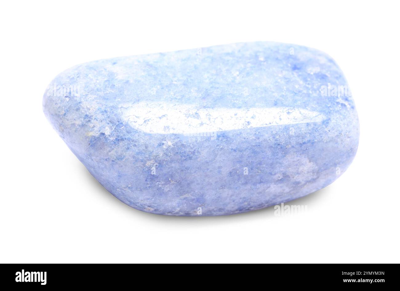 Beautiful blue quartz crystal isolated on white. Natural gemstone Stock ...
