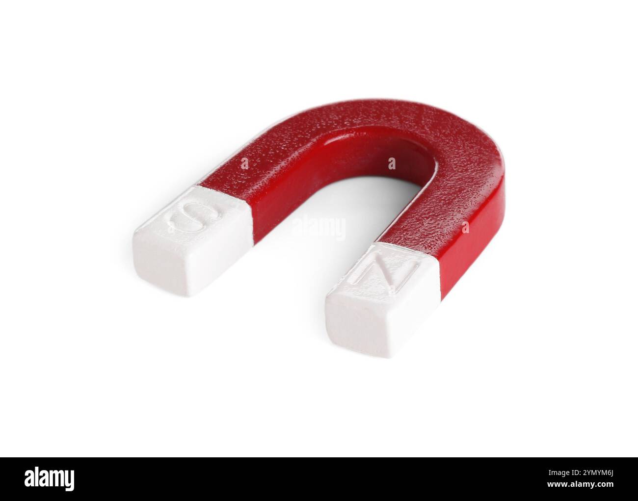 One metal horseshoe magnet isolated on white Stock Photo - Alamy