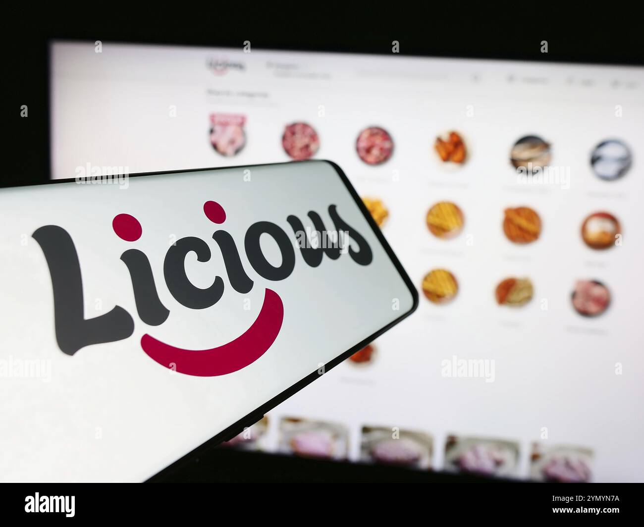 Stuttgart, Germany, 05-16-2024: Cellphone with logo of Indian food ...