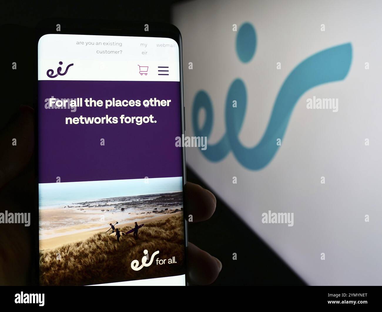 Stuttgart, Germany, 04-13-2024: Person holding mobile phone with web ...