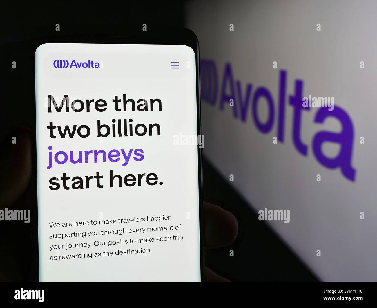 Stuttgart, Germany, 05-31-2024: Person holding cellphone with webpage ...