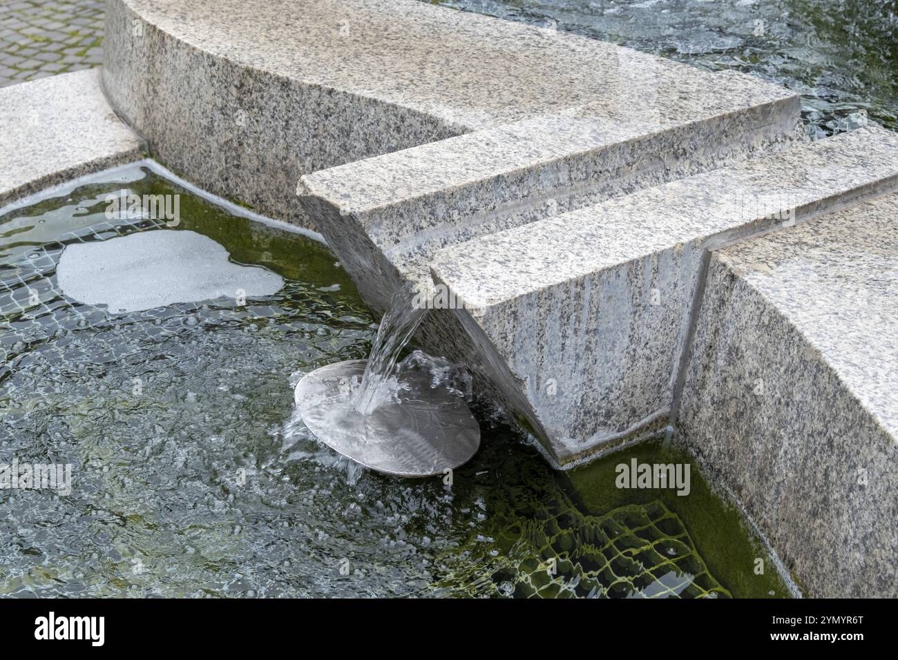 Water flows through a marble channel Stock Photo - Alamy