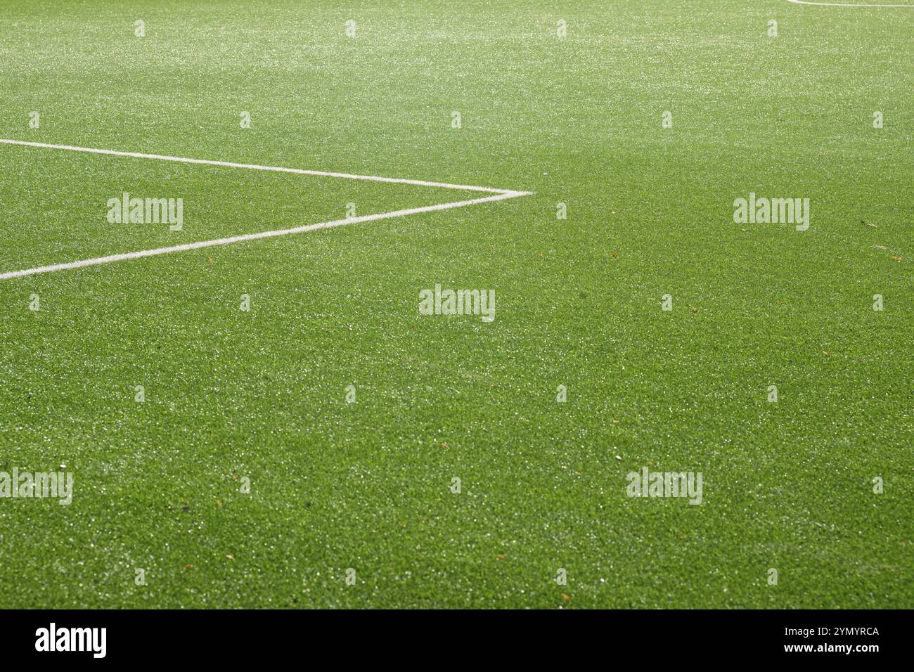 Penalty area lines on artificial turf Stock Photo - Alamy