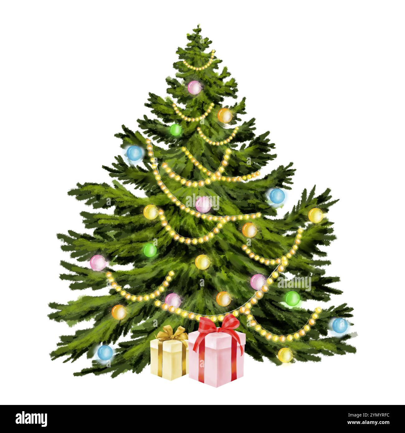 Winter holiday gifts glowing Cut Out Stock Images & Pictures - Alamy