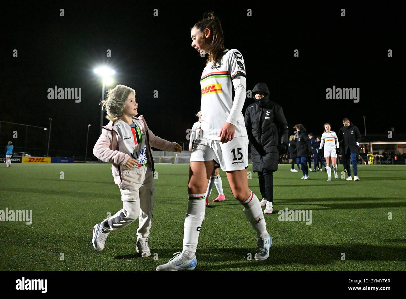 Aurelie Reynders (15) of OHL pictured after a female soccer game ...
