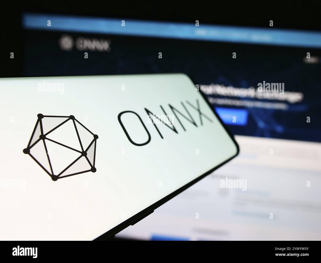 Stuttgart, Germany, 03-13-2024: Mobile phone with logo of AI ecosystem ...