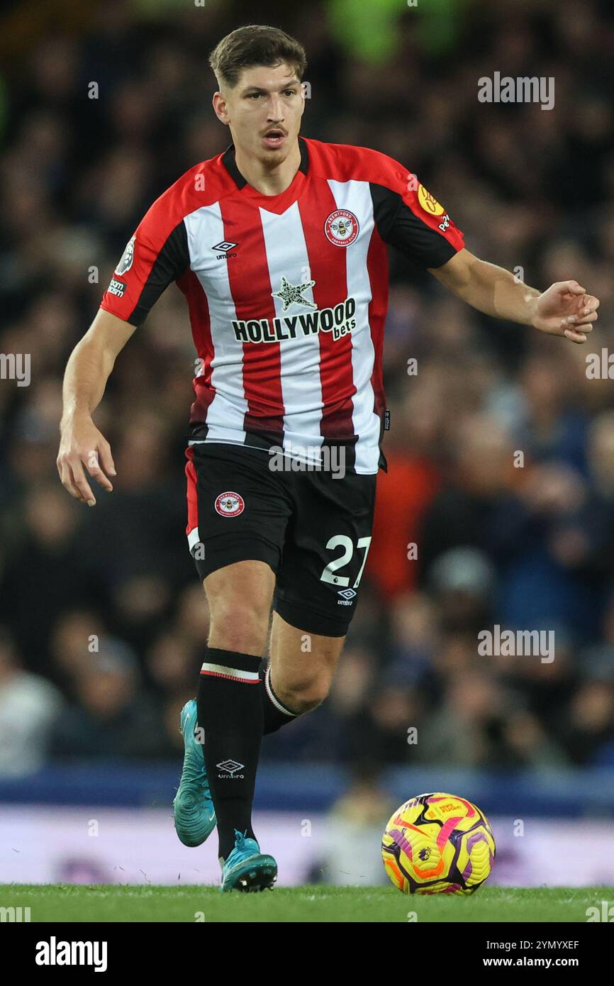Vitaly Janelt of Brentford during the Premier League match Everton vs ...