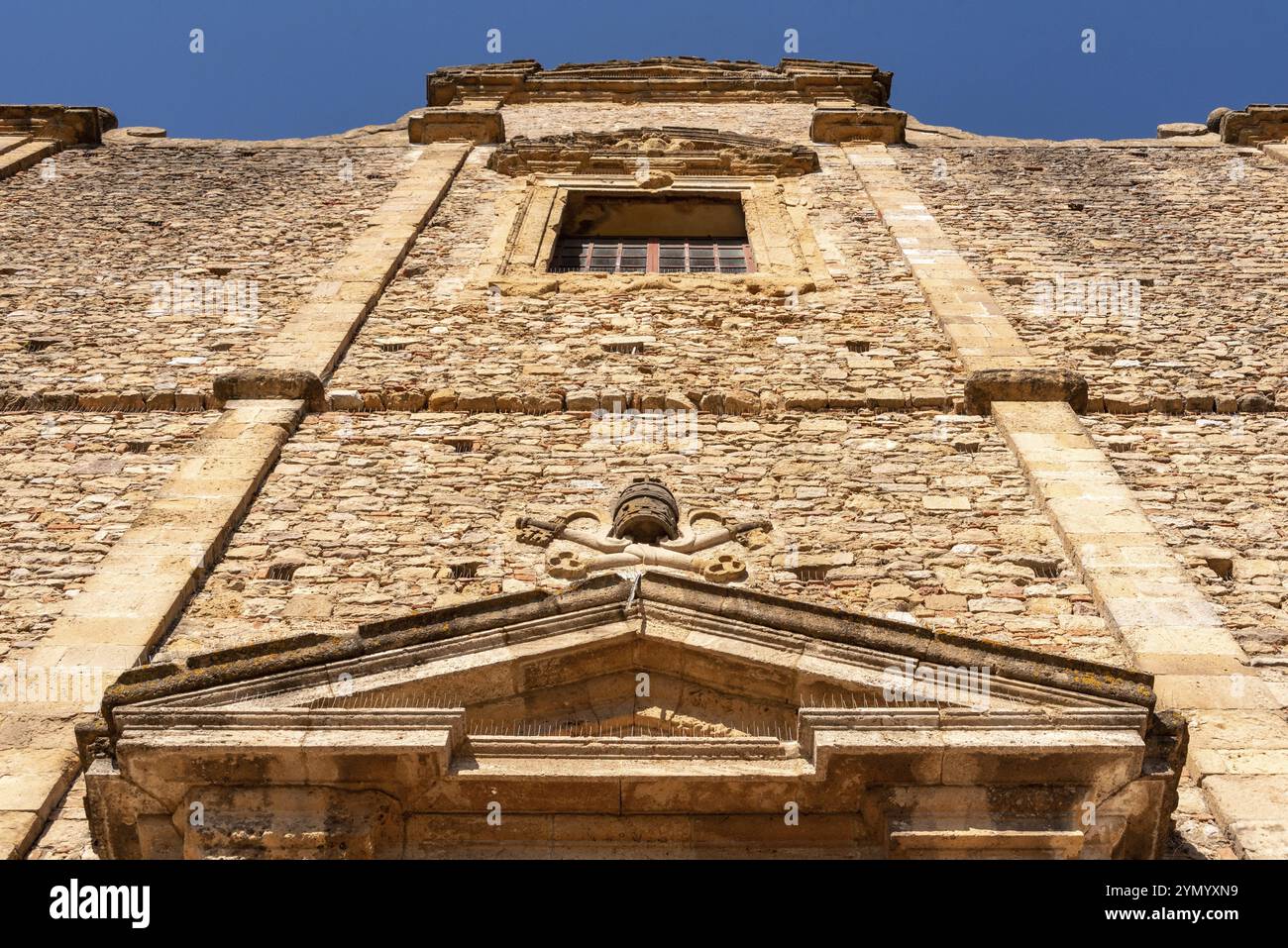Facade of the church of Saints Just and Clement in Volterra, Italy ...