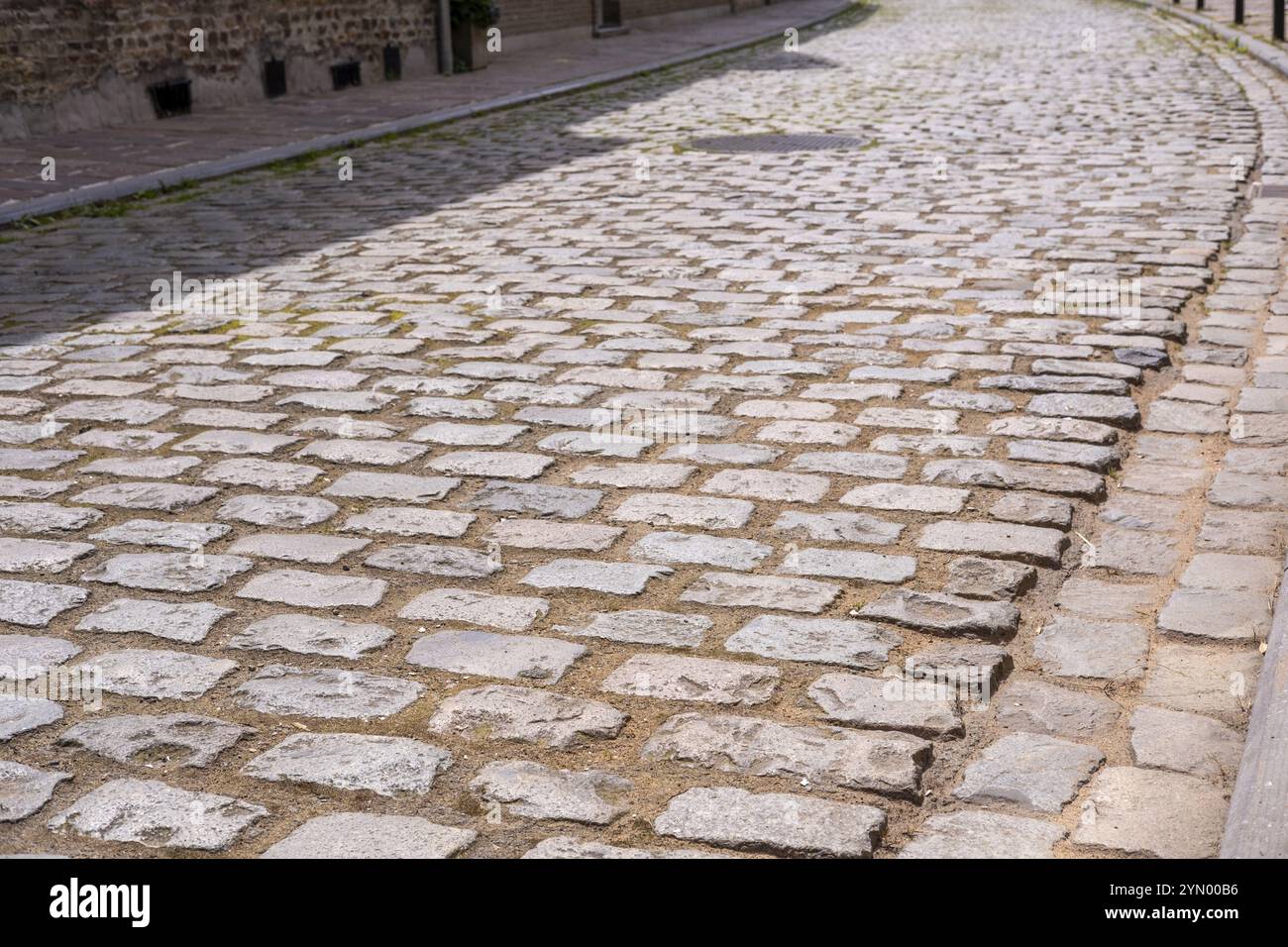 Old paved road in Belgium Stock Photo - Alamy