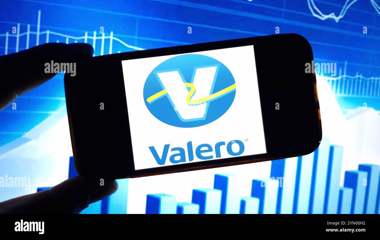 Konskie, Poland - November 23, 2024: Valero Energy company logo ...
