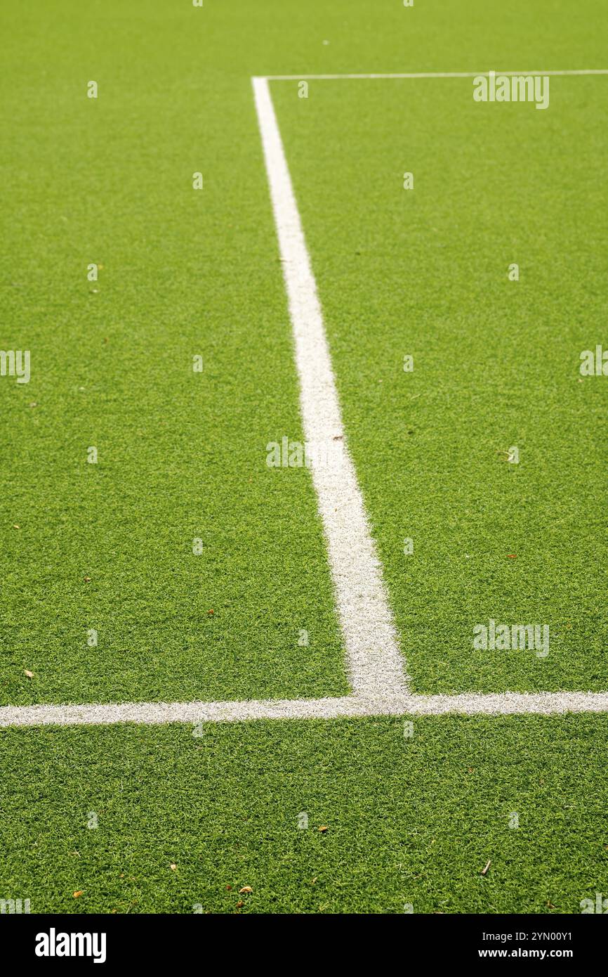 Area lines on artificial turf Stock Photo - Alamy