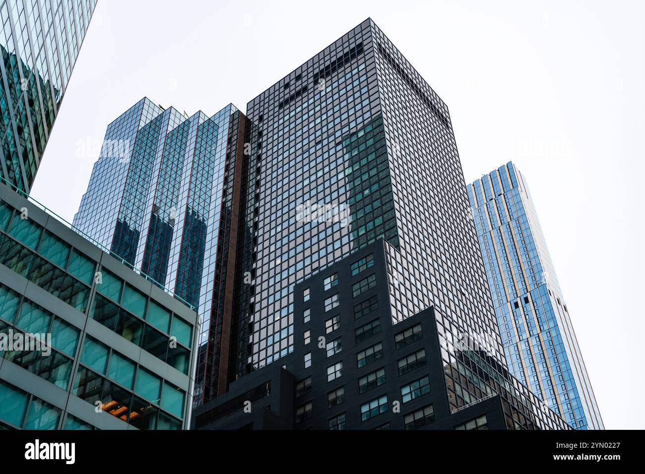 Skyscraper building architecture. Skyscraper with glassy facade. Modern ...