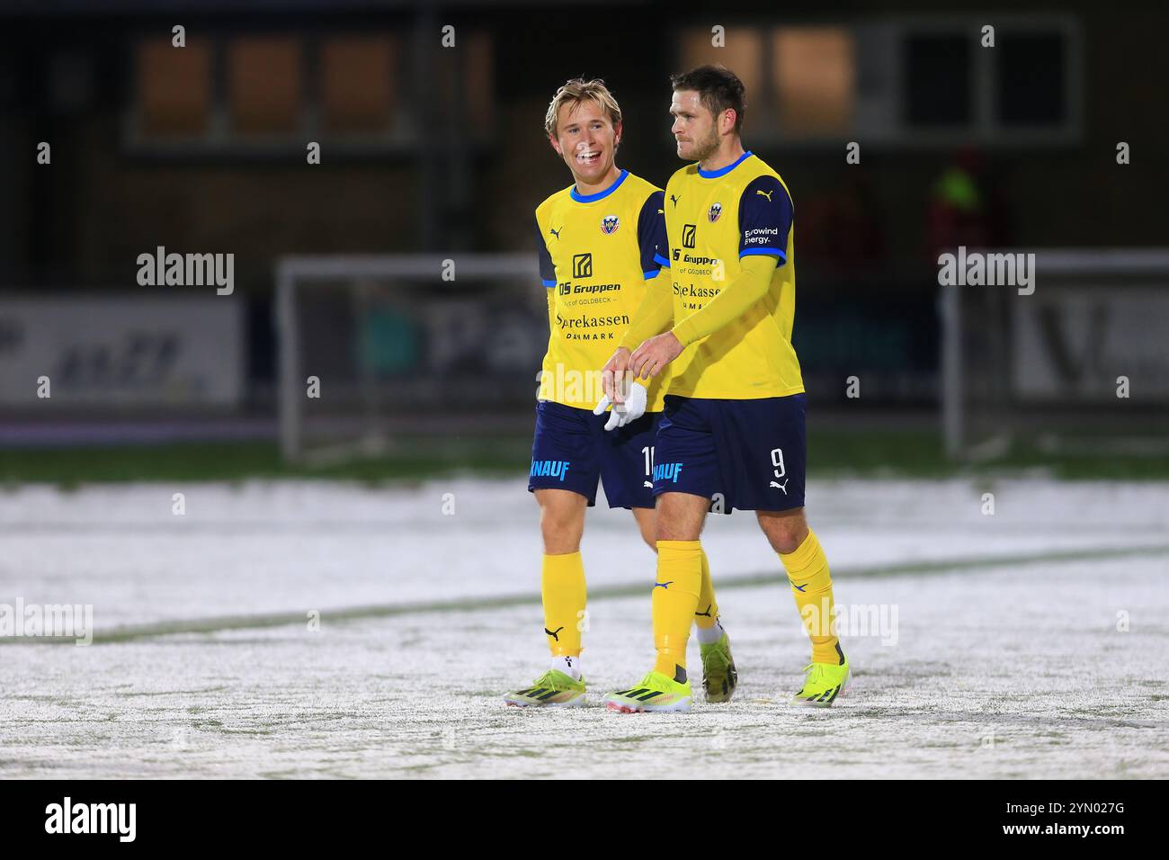 Copenhagen, Denmark. 22nd. November 2024. Villads Rasmussen (10) and ...