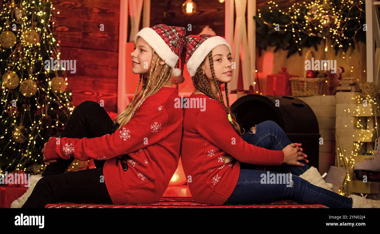 Playful kids. Happy holidays. December holidays. Holidays and vacation ...