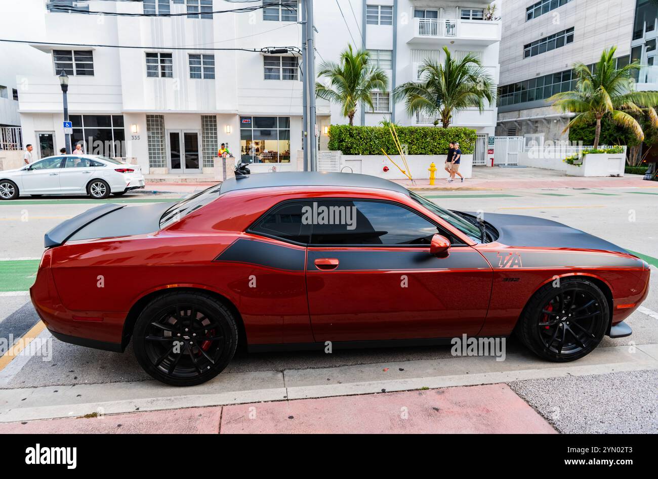 Miami Beach, Florida USA - June 9, 2024: Dodge Challenger GT at ocean ...