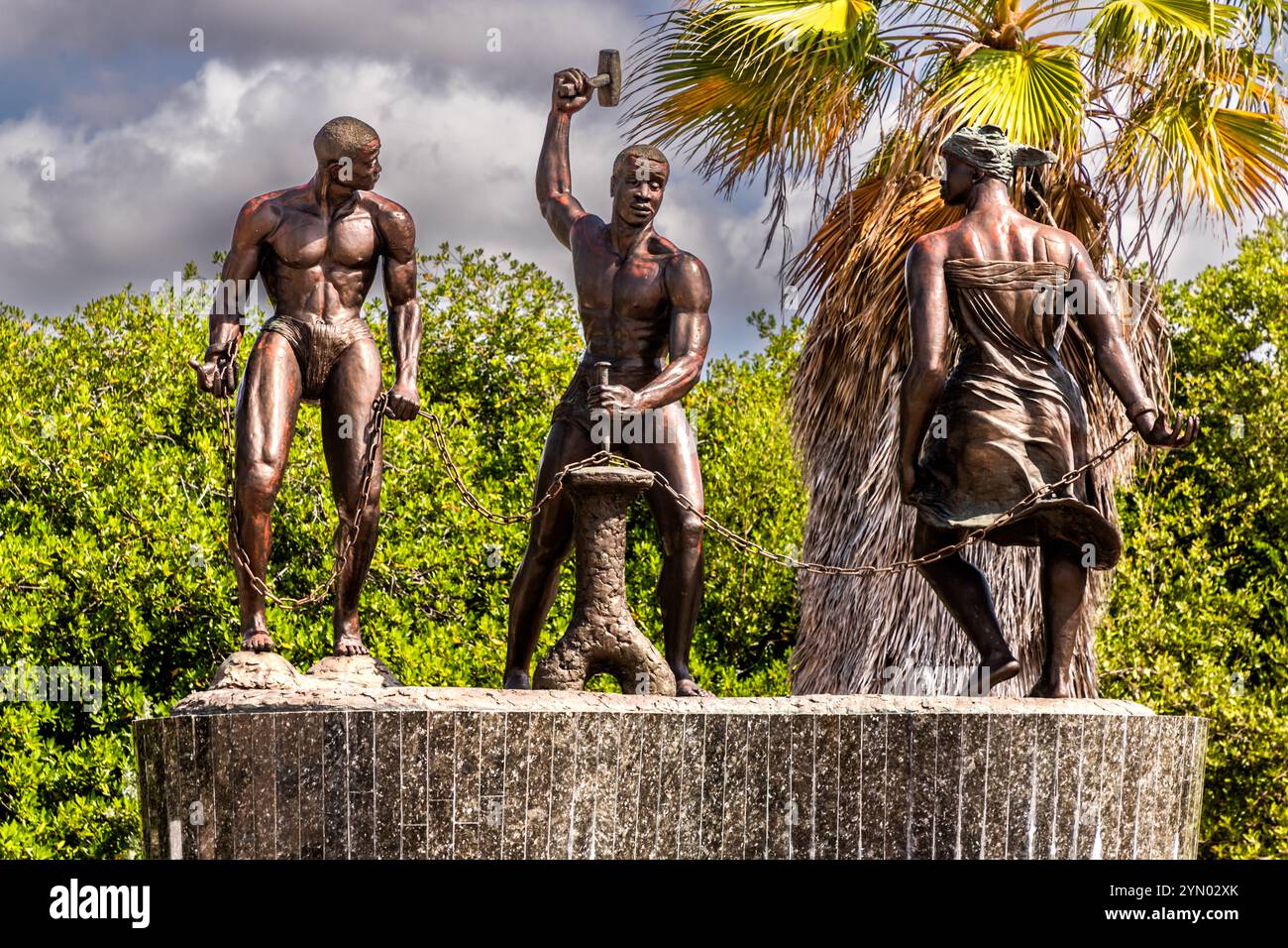 Monument to Tula Rigaud, who led the slave revolt in Curaçao in 1795 ...
