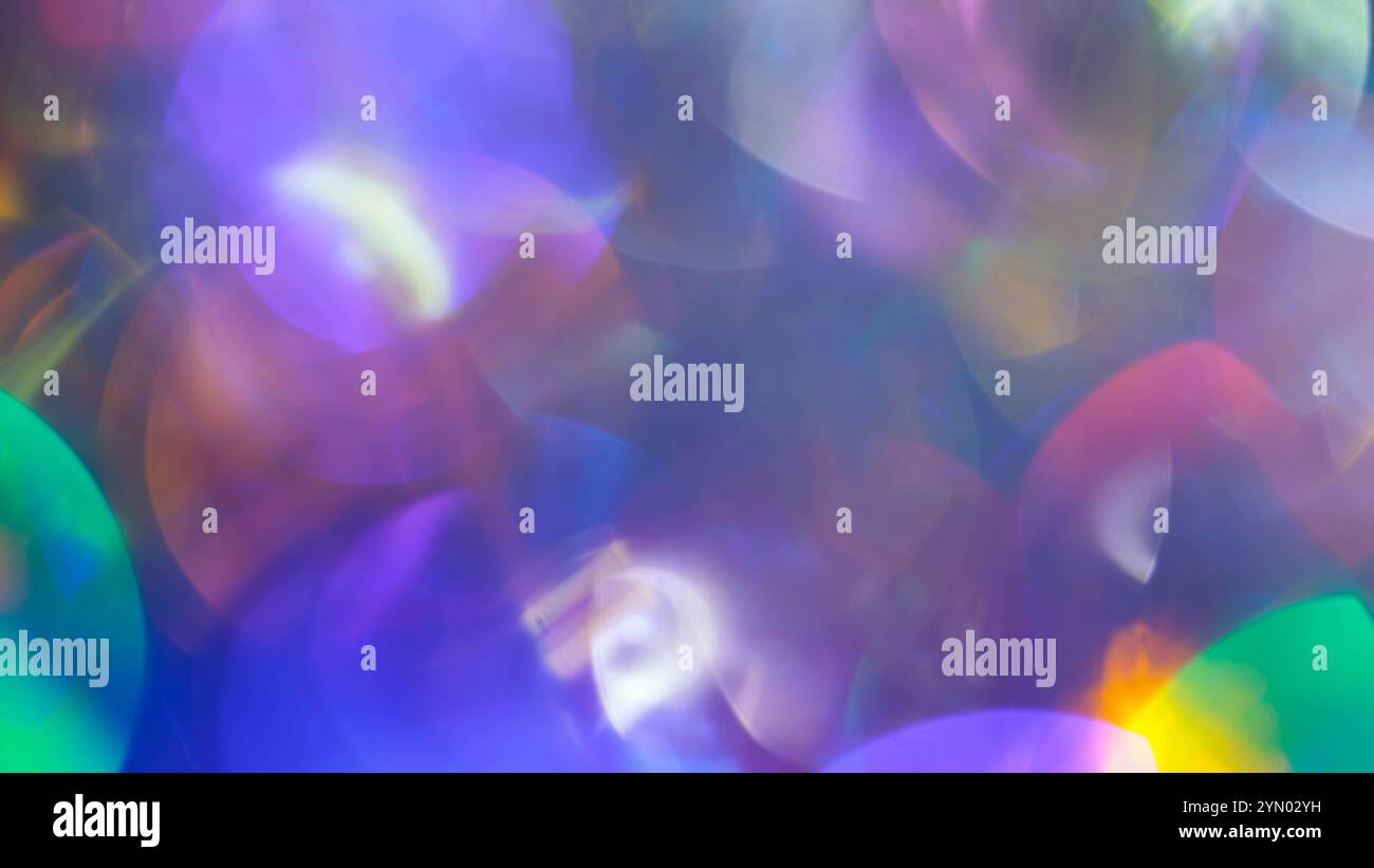 Abstract Colorful Bokeh Lights with Mix of Green, Blue and Pink Circles ...