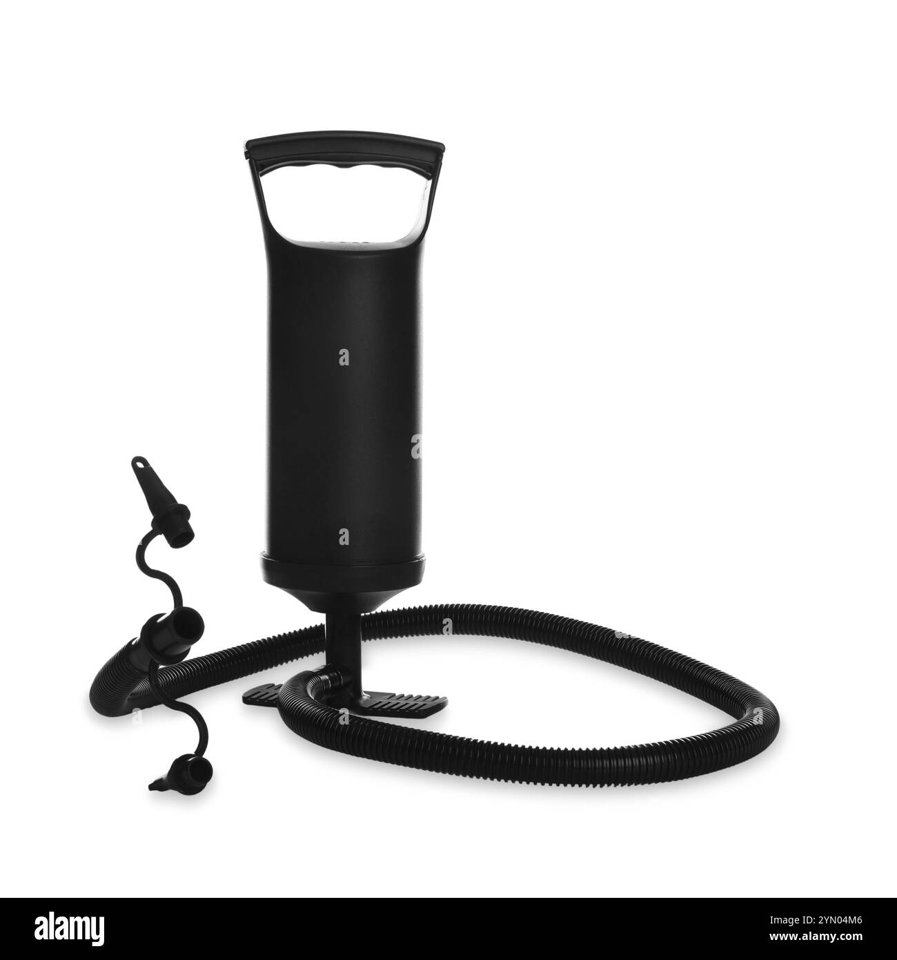 One manual air pump isolated on white Stock Photo - Alamy