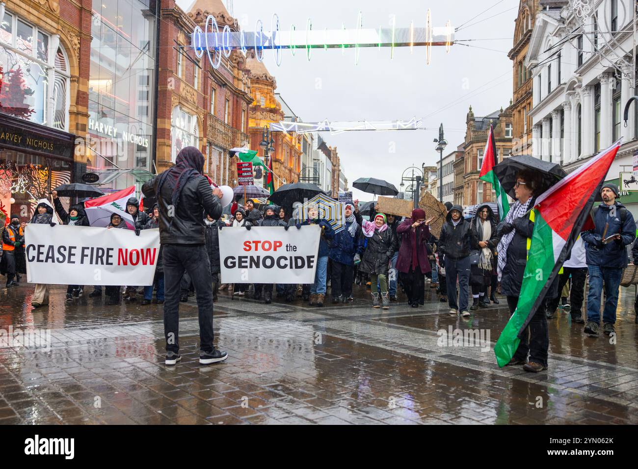 Leeds, UK. 23 NOV, 2024. Leeds PSC weekly Palestine march, undertaken ...