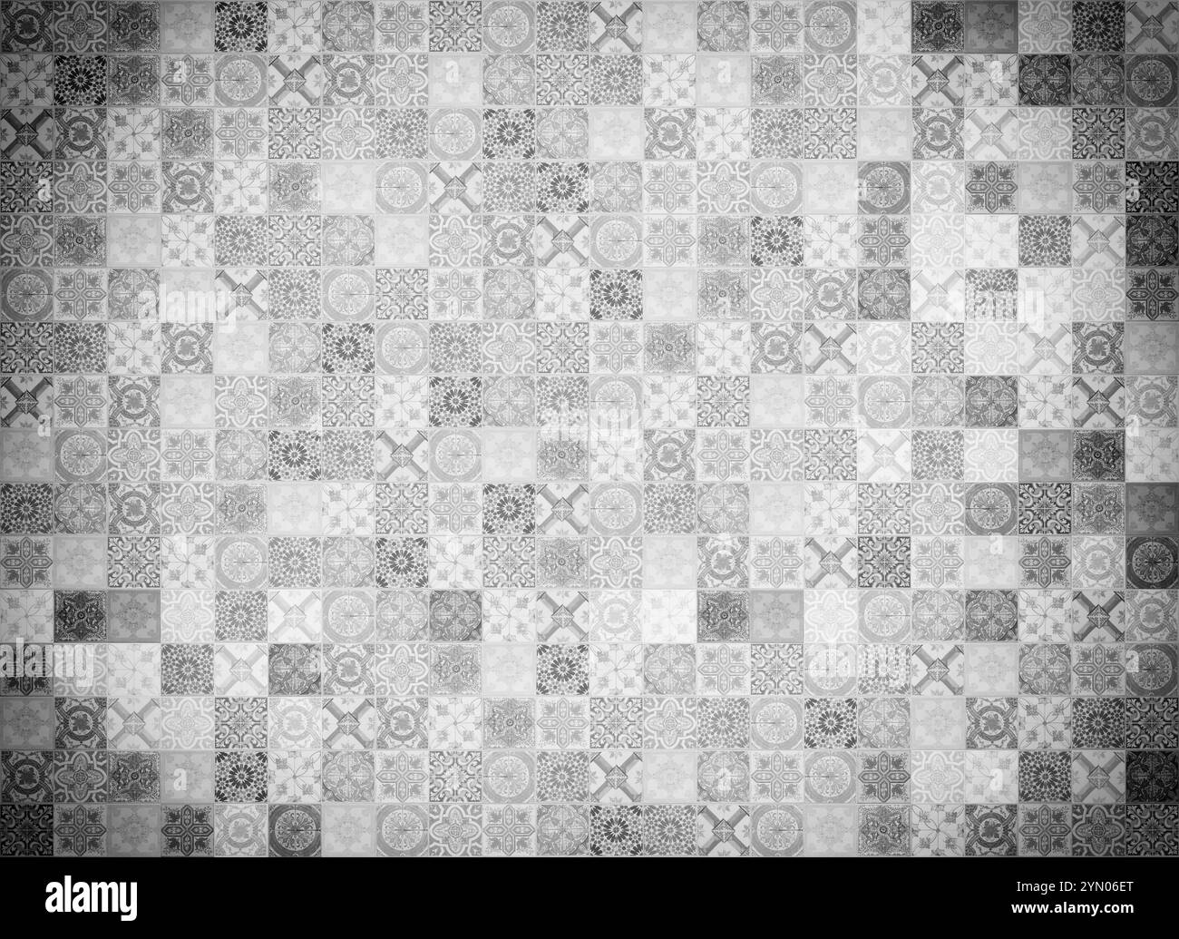 An intricate and detailed Black and White Pattern Mosaic showcasing ...